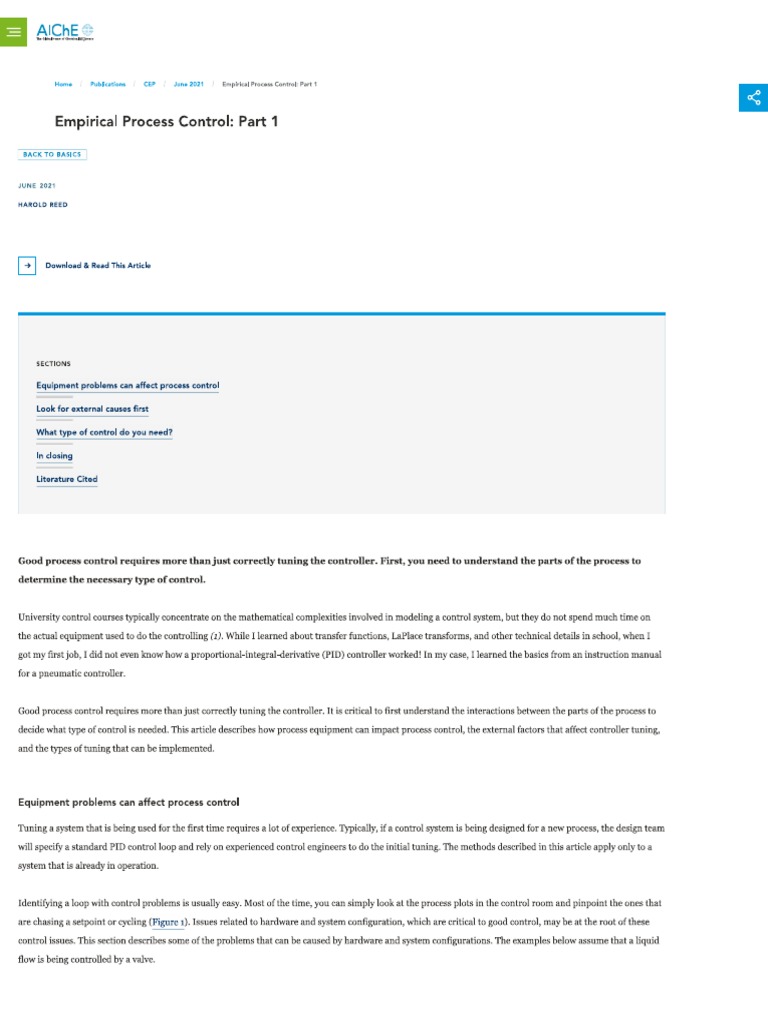 Back To Basics - Empirical Process Control - Part 1 | PDF