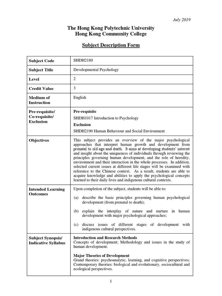 Key Issues in Developmental Psychology | PDF | Developmental Psychology | Learning