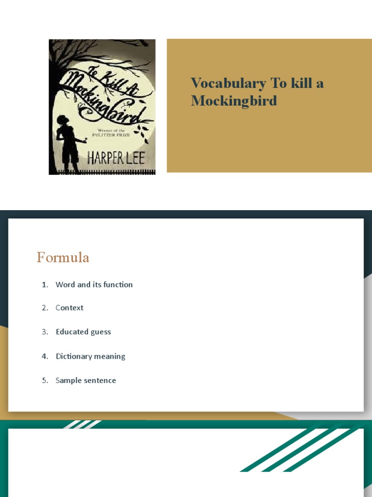 Vocabulary To Kill A Mockingbird | PDF | To Kill A Mockingbird ...