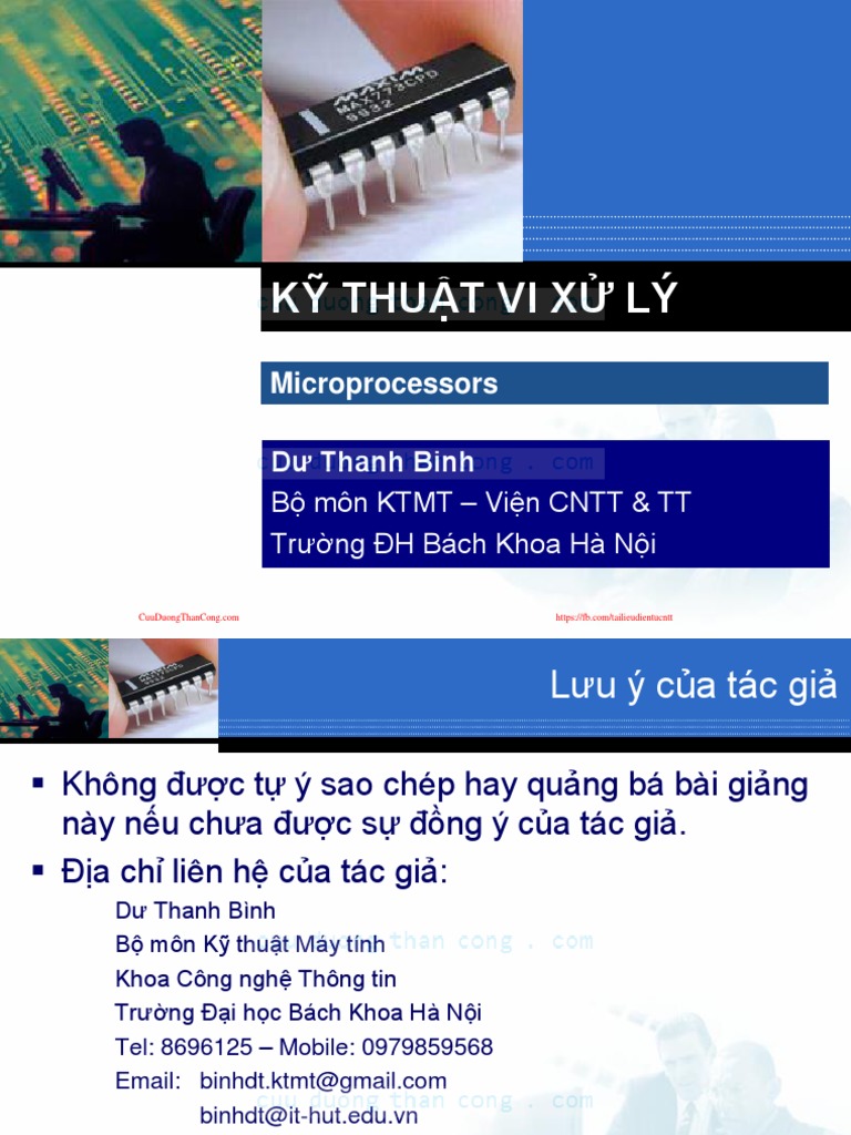 Vi-Xu-Ly - Du-Thanh-Binh - vxl-1 - May-Tinh-Va-He-Vi-Xu-Ly - (Cuuduongthancong - Com) | PDF