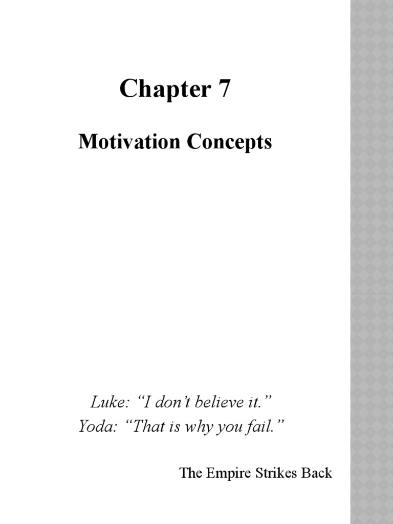 OB Chapter 7 Motivation Concepts | PDF | Career & Growth | Business