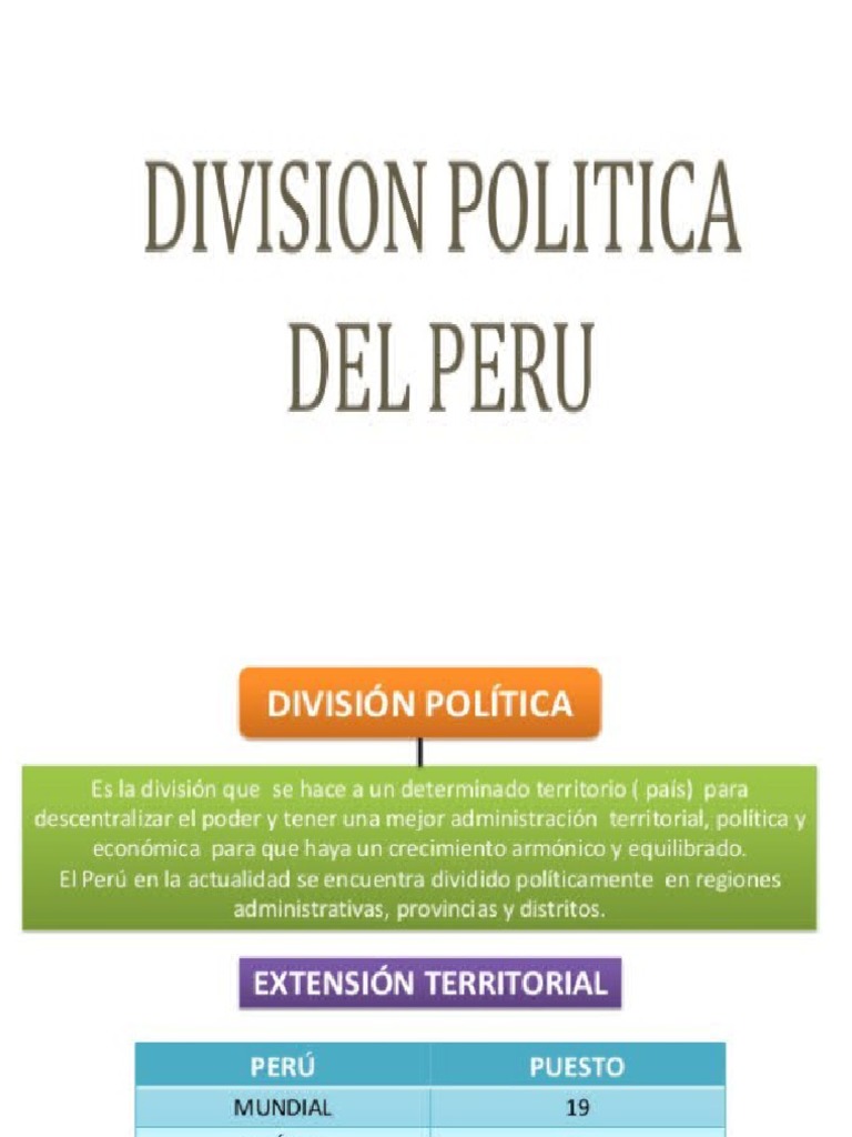 División Politica Del Perú | PDF