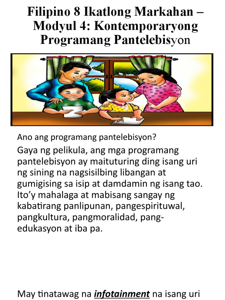 Filipino 8 Ikatlong Markahan – Modyul 4 | PDF