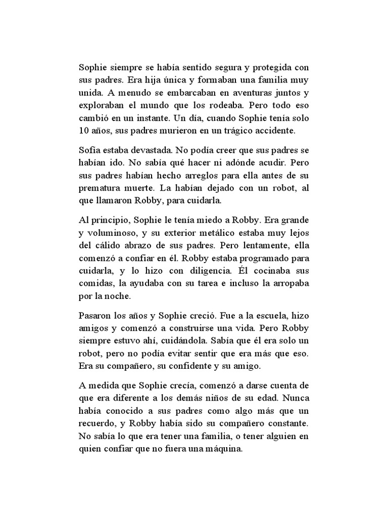 Sophie y Robby - Cuento de Ciencia Ficcion | PDF | Amor