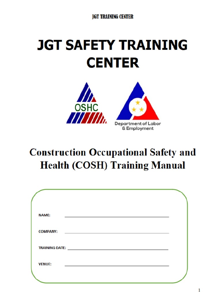 Cosh Manual PDF for Trainees | PDF