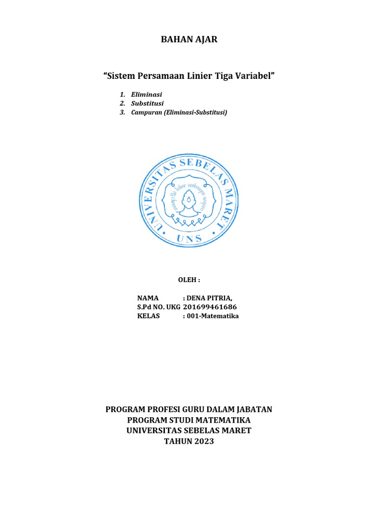 Bahan Ajar | PDF | Metode & Bahan Ajar | Sains & Matematika