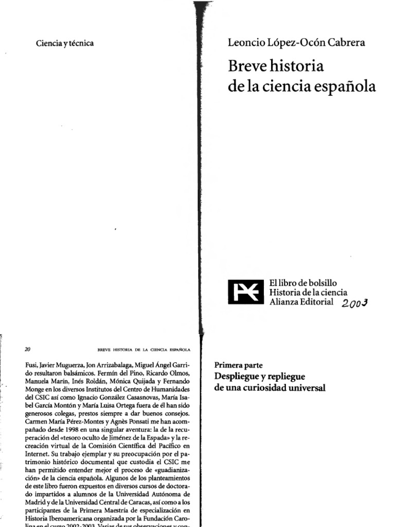 Leoncio López - Breve Historia de La Ciencia Española - Parte I ...
