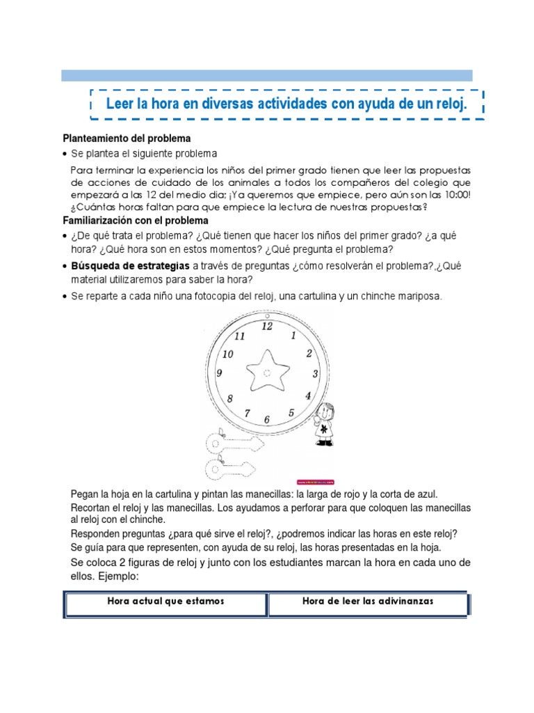 Problemas Con El Reloj | PDF | Reloj | Hora