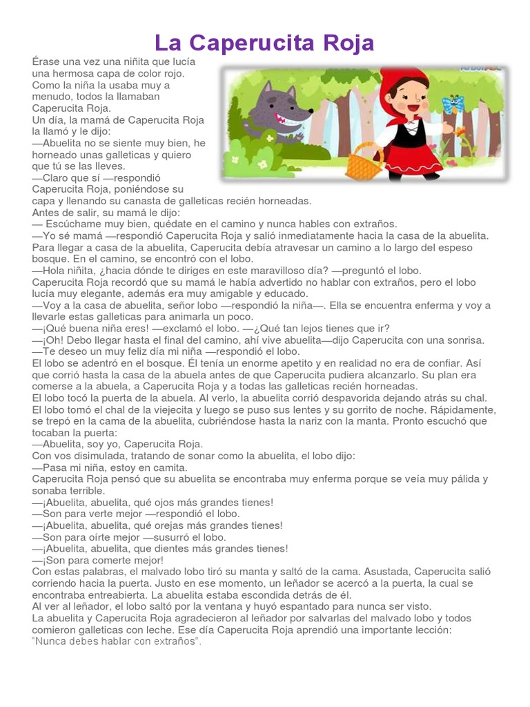 La Caperucita Roja | PDF | Caperucita Roja