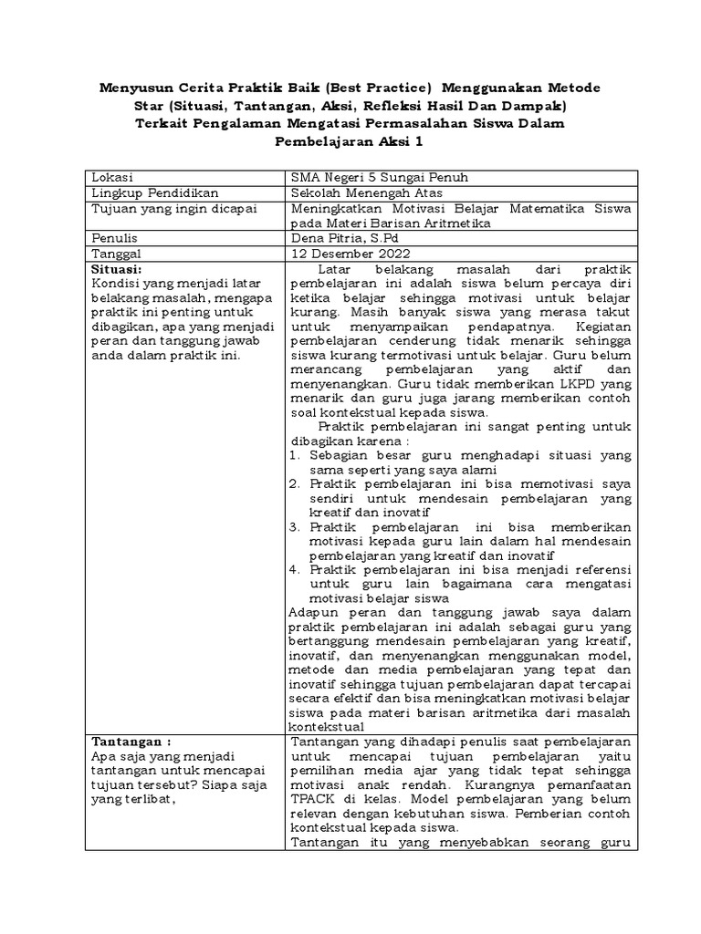 LK 3.1 Best Practice Aksi 1 | PDF