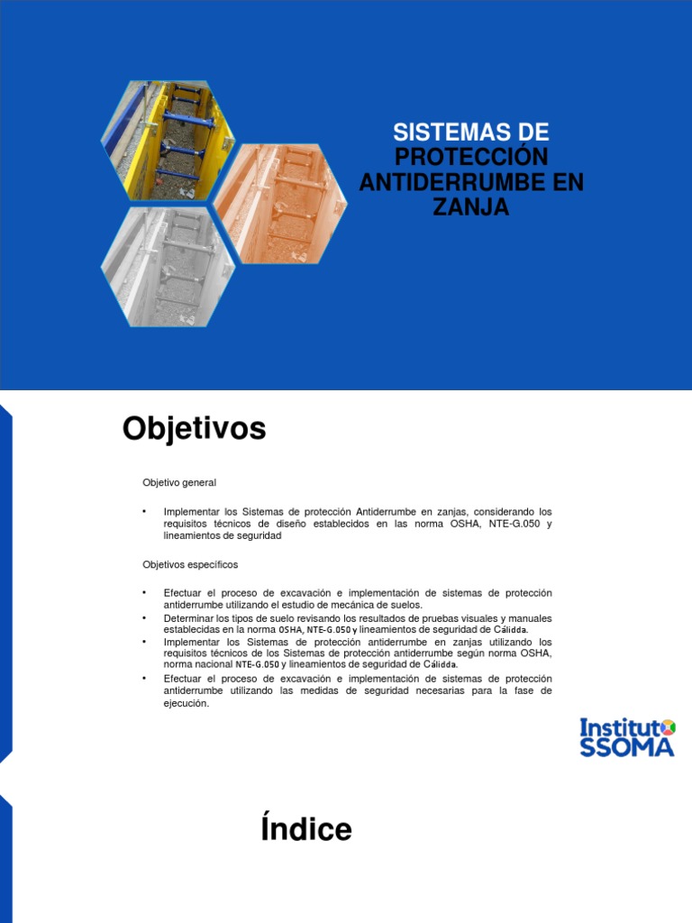 Sistemas De Protección Antiderrumbe En Zanjas Pdf Mecánica De