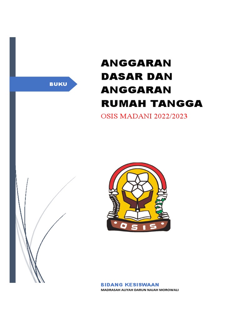 Anggaran Dasar Dan Anggaran Rumah Tangga | PDF