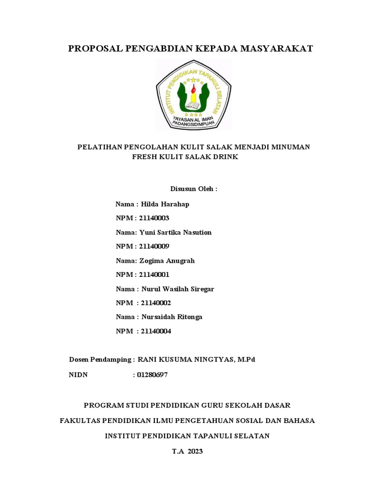 Proposal Yuni Nasution | PDF