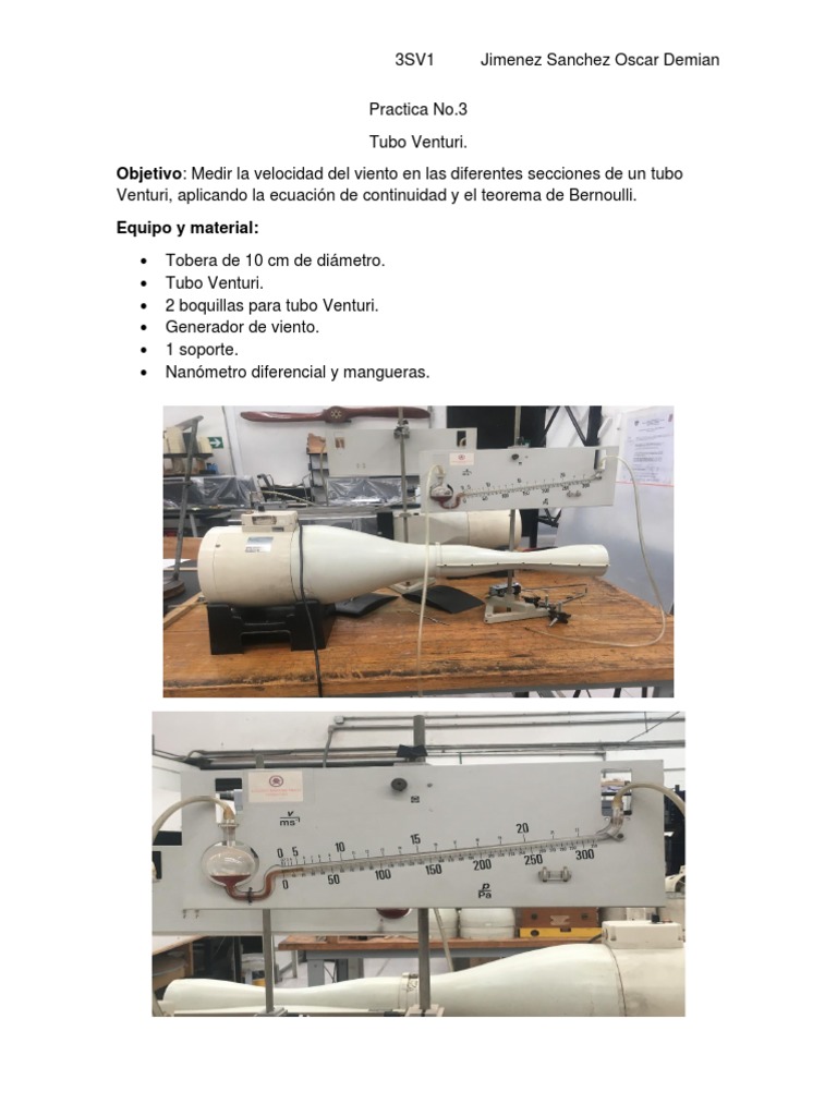 Practica 3 Venturi | PDF