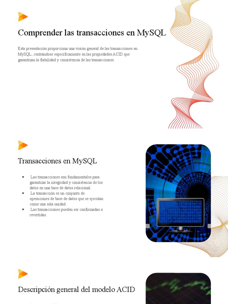 Comprender Las Transacciones en MySQL | PDF | Bases de datos | Ácido