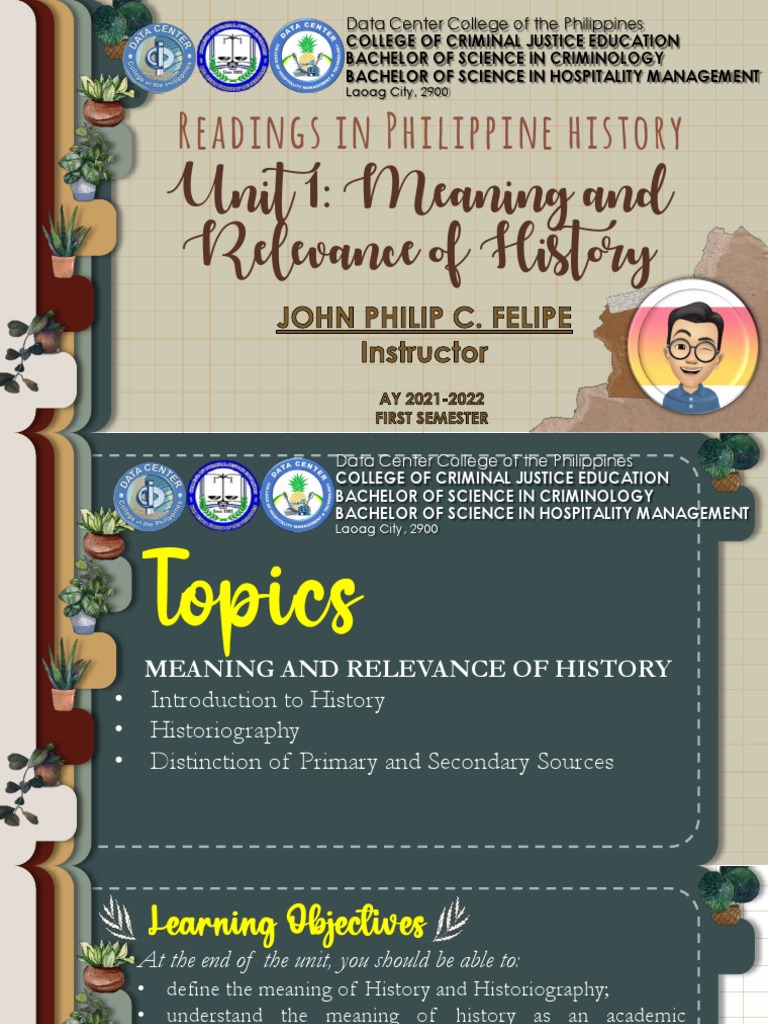 History's Meaning & Relevance Guide | PDF | Primary Sources | Historian