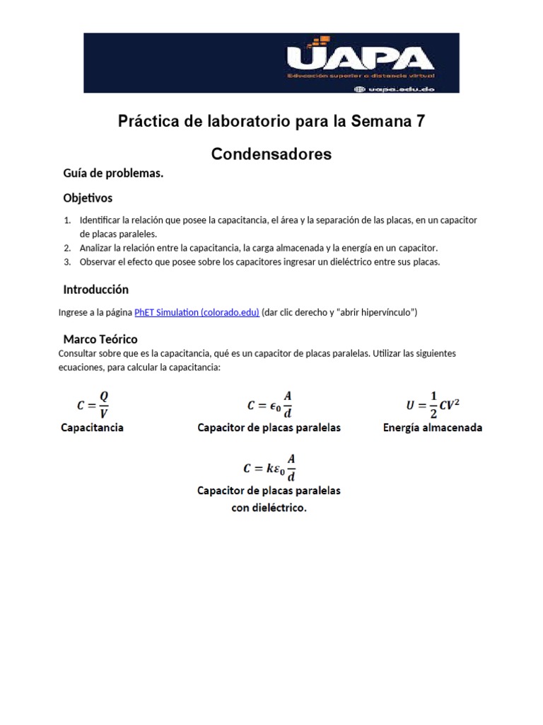 Práctica 7 de La Laboratorio Fisica General | PDF | Capacidad | Condensador