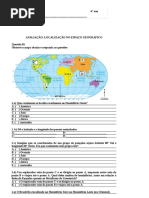Continentes e Oceanos ATIVIDADE | PDF | Continente | Terra