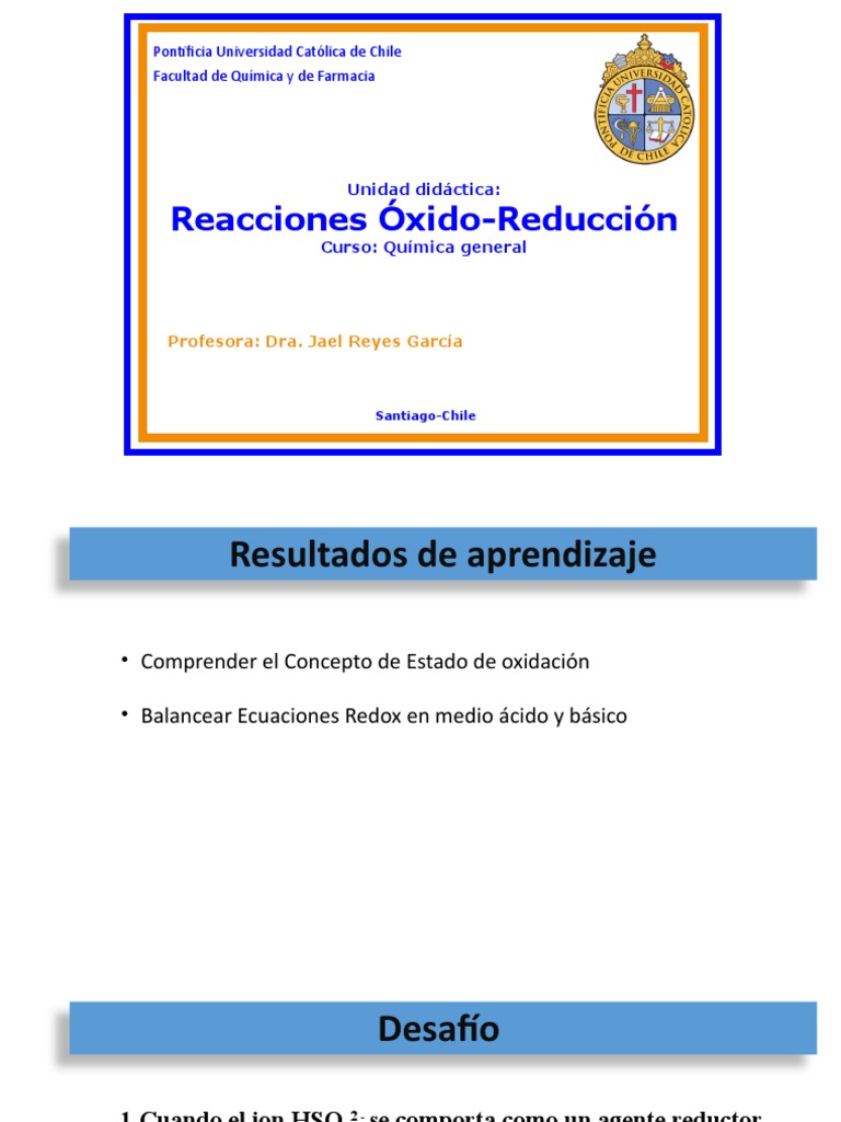 Clase Redox 2 QIM100E | PDF | Redox | Electrodo