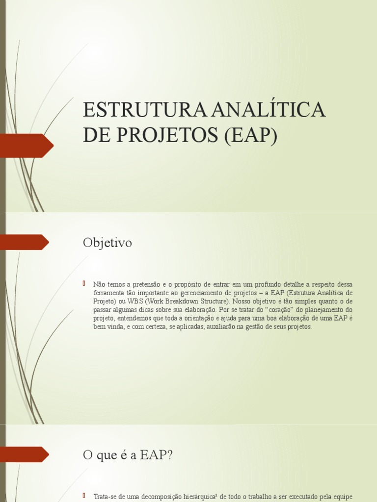 Estrutura Analítica de Projetos (Eap) Aula5 | PDF