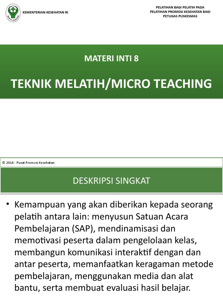 Materi Inti 8 Micro Teaching | PDF