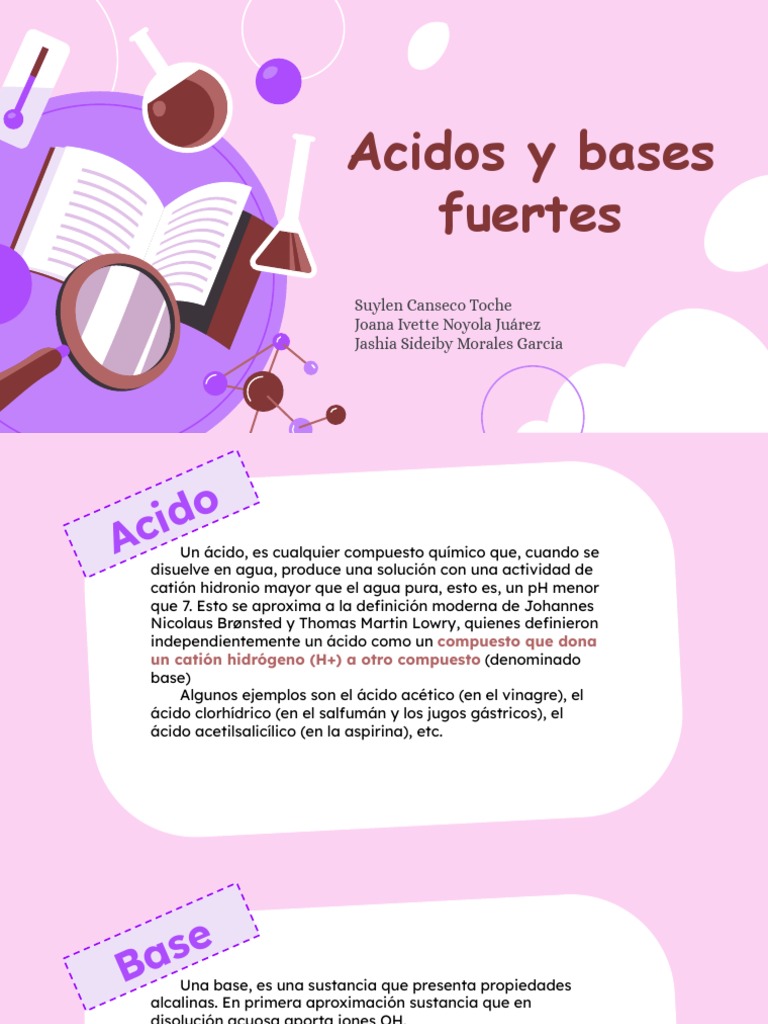 Acidos y bases fuertes (1) | PDF | Ácido | Ácido clorhídrico