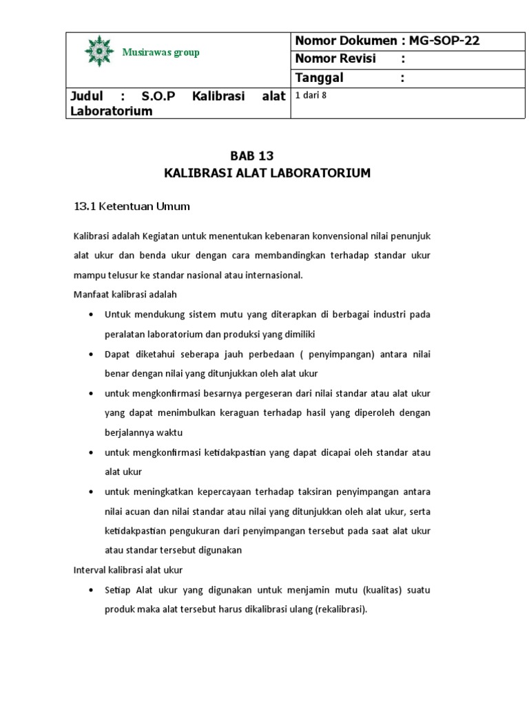 13. Kalibrasi Alat Laboratorium | PDF