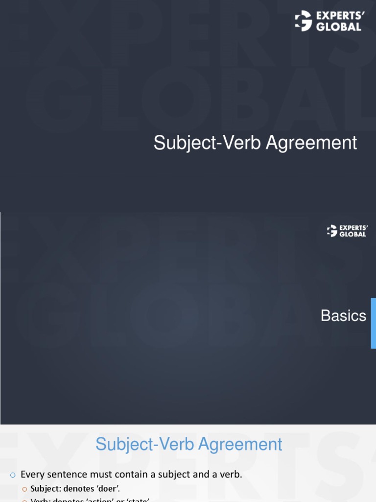 Subject-Verb Agreement New | PDF | Grammatical Number | English Grammar