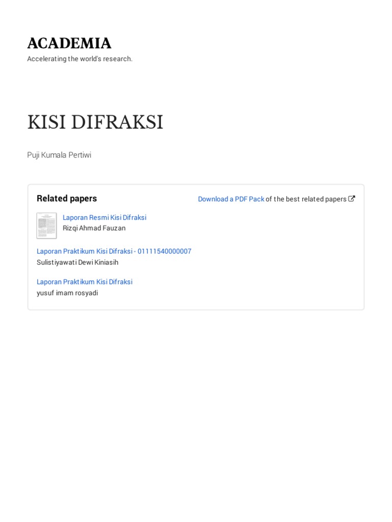Kisi Difraksi - PUJI K. P - 1113100101-With-cover-page-V2 | PDF
