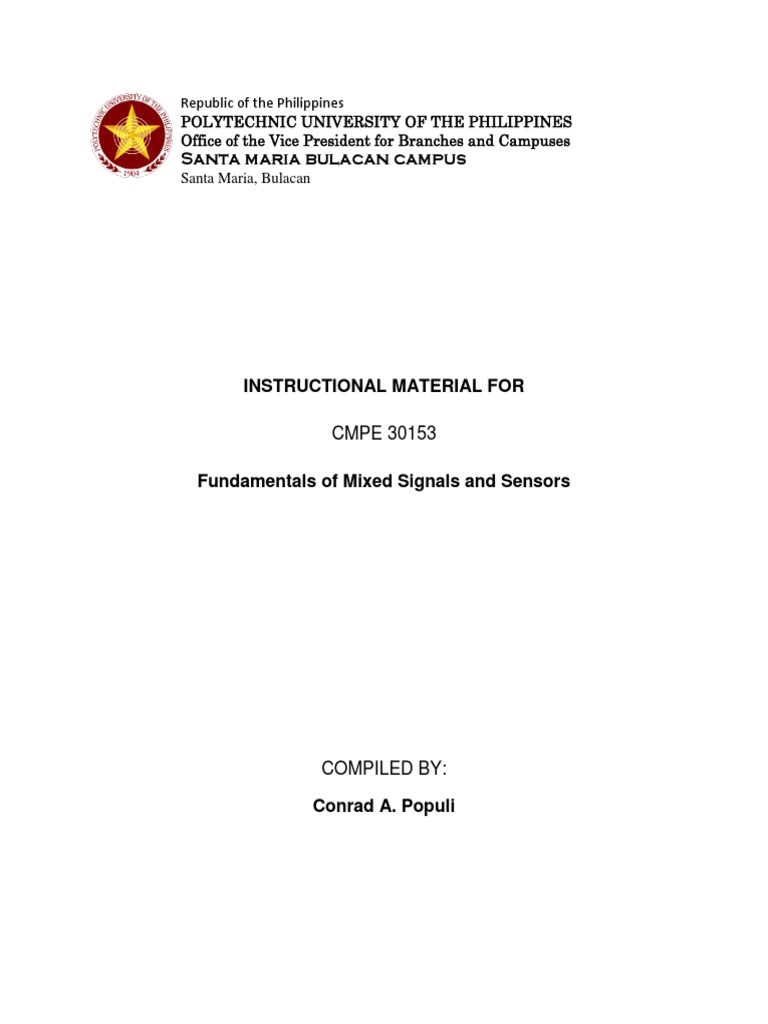 Instructional Materials For Fundamentals of Mixed Signals Sensors v2 ...