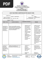 Least Learned Competencies in Araling Panlipunan 7 - 10 | PDF