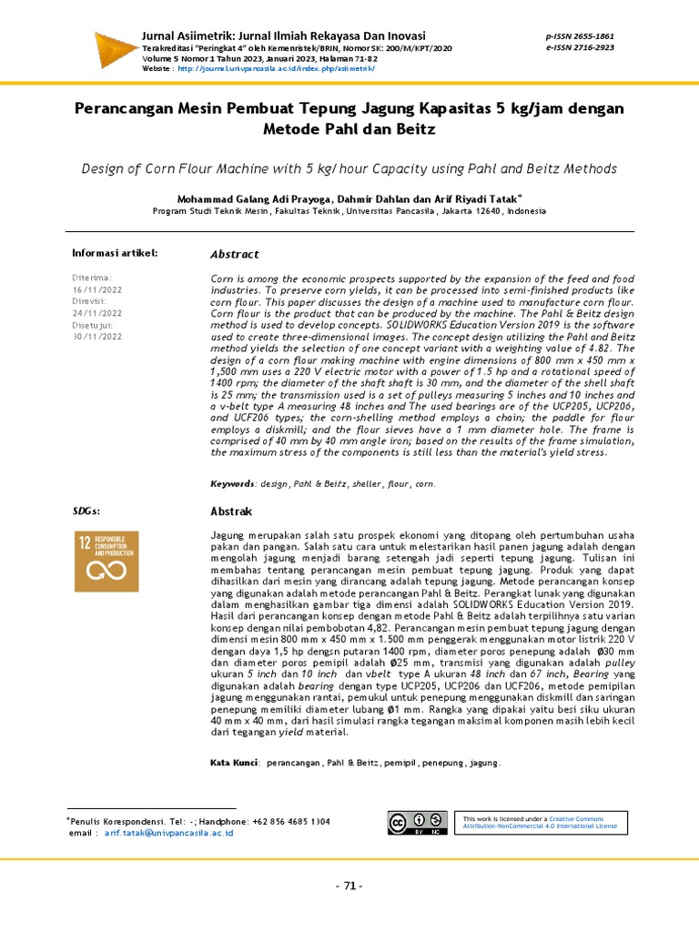 Contoh Jurnal PDT | PDF | Belt (Mechanical) | Mechanical Engineering