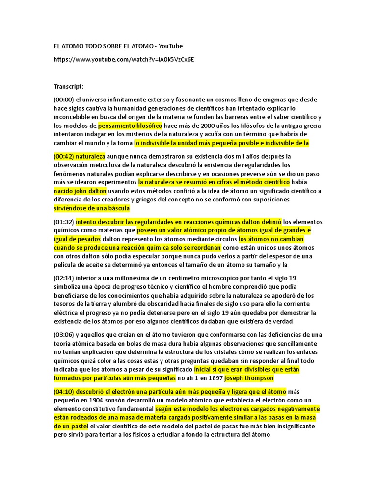 El Atomo Todo Sobre El Atomo | PDF | Átomos | Electrón