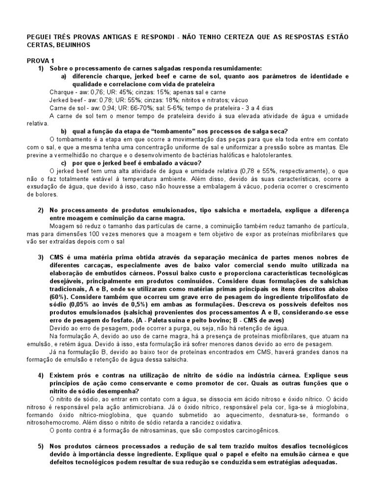 Questões Prova Antiga | PDF