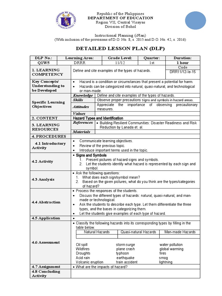 PLP DRRR Q1 WK5 Day1 | PDF