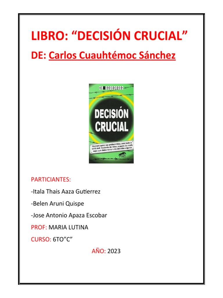 Libro Decision Crucial XDD | PDF