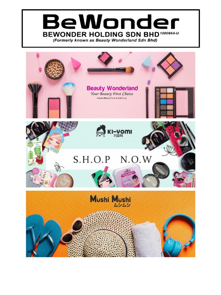 BEWONDER HOLDING SDN BHD COMPANY PROFILE_2021 | PDF | Retail | Cosmetics