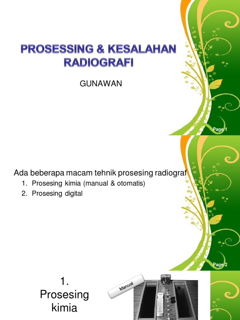 KP 2.4 Prosesing Dan Kesalahan-Kesalahan Dalam Radiografi | PDF
