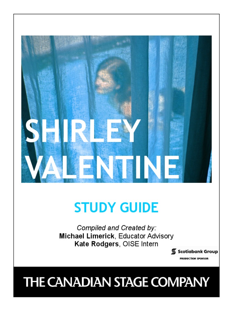 Shirley Valentine Study Guide | PDF | Camera | Comedy