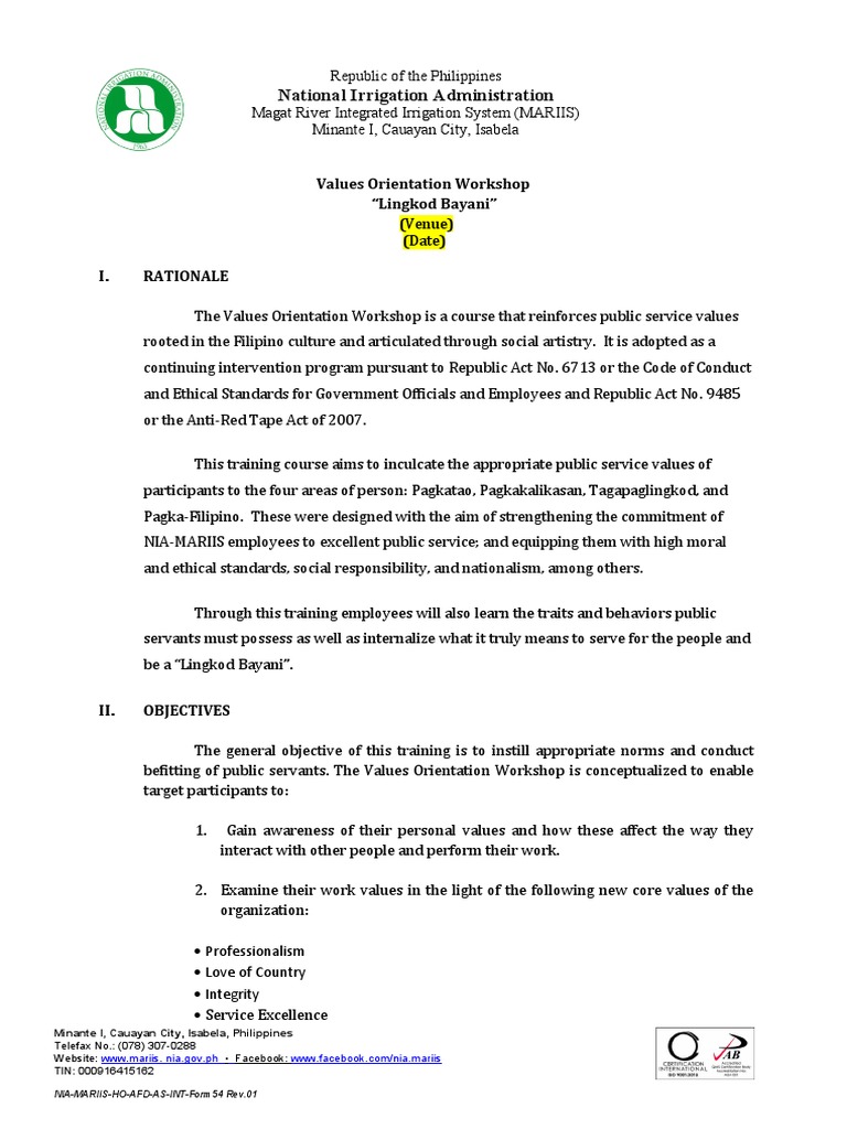 001 - Values Orientation | PDF | Psychology