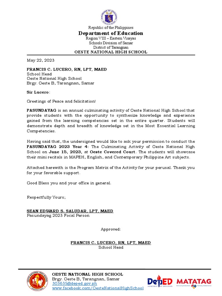 Letter Request | PDF | Philippines