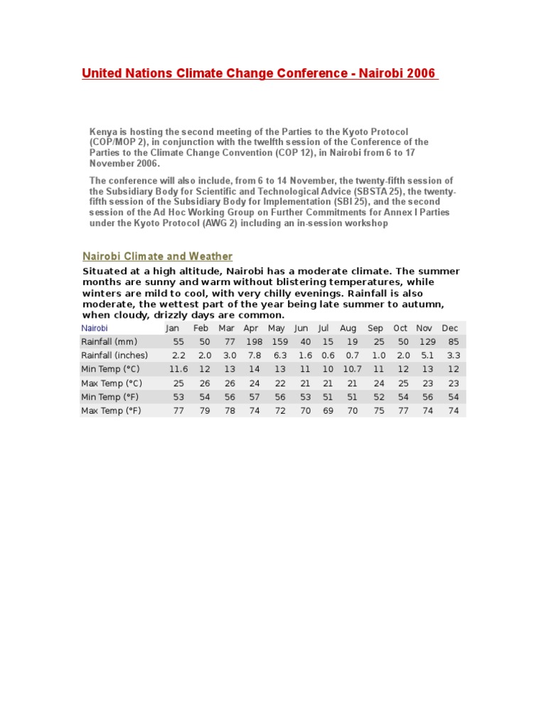 United Nations Climate Change Conference | PDF