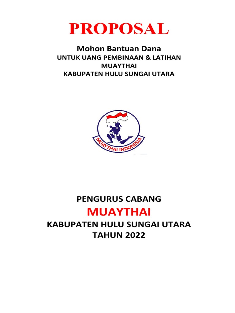 Proposal - Muaythai - Latihan - Bulan 24 Okto S.D 24 Desember 2021 | PDF