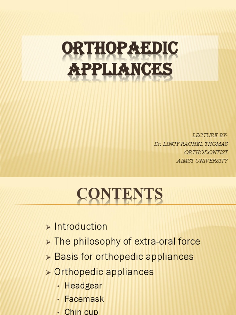 Orthopaedic Appliances | PDF