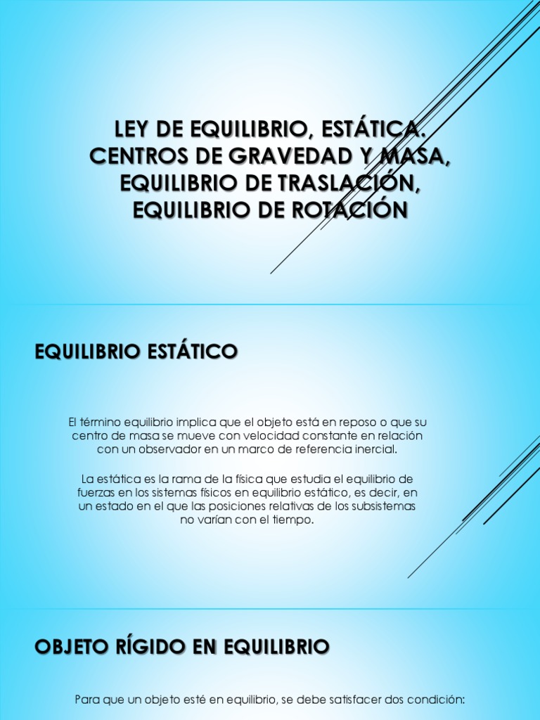 EQUILIBRIO ESTATICO | PDF | Esfuerzo de torsión | Fuerza