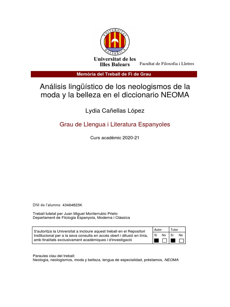 Neologismos de Moda y Belleza en NEOMA | PDF | Palabra | Léxico
