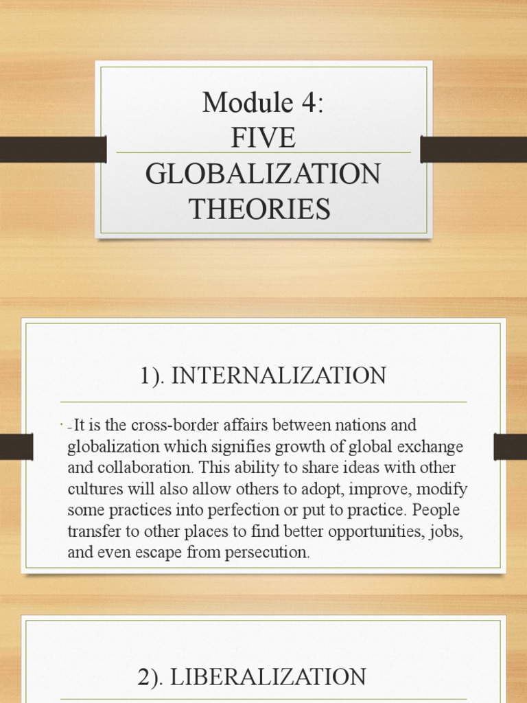 Five Globalization Theories | PDF