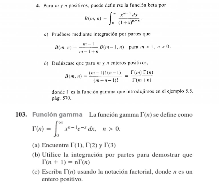 Funcion Beta y Gamma | PDF | Integral | Transformada de Laplace