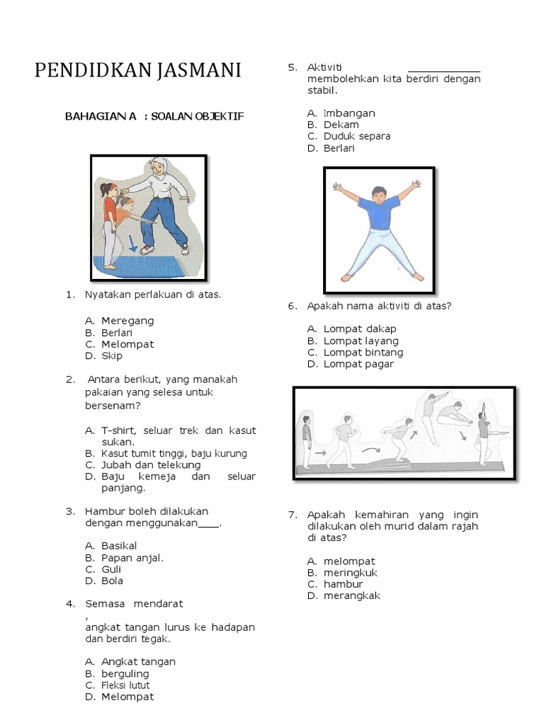 Soalan Pendidikan Jasmani Tahun 6 Pdf
