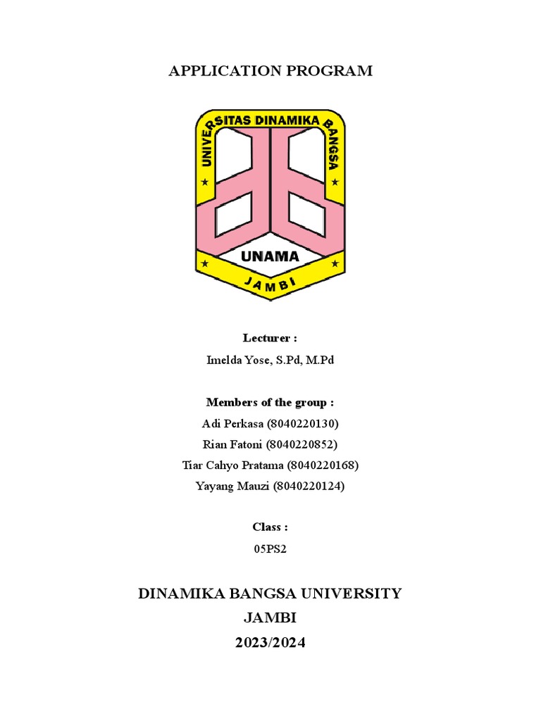 Application Program Pdf Application Software Programming 8875
